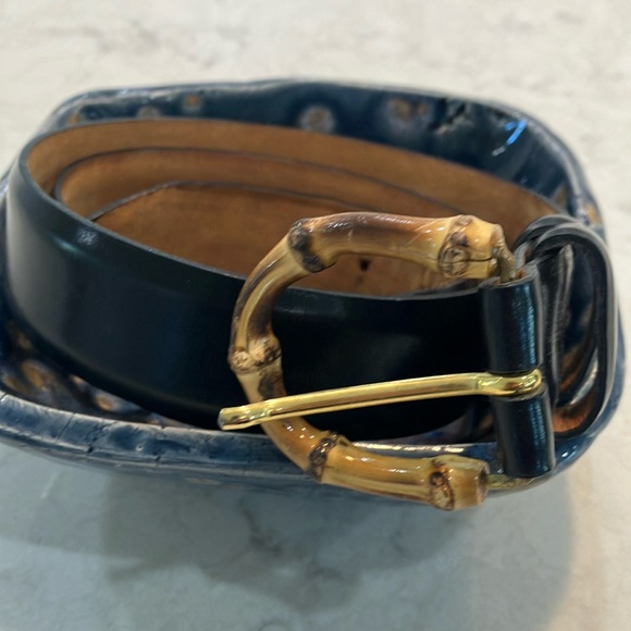 henri bendel | Accessories | Vintage Henri Bendel Black Leather Belt W ...